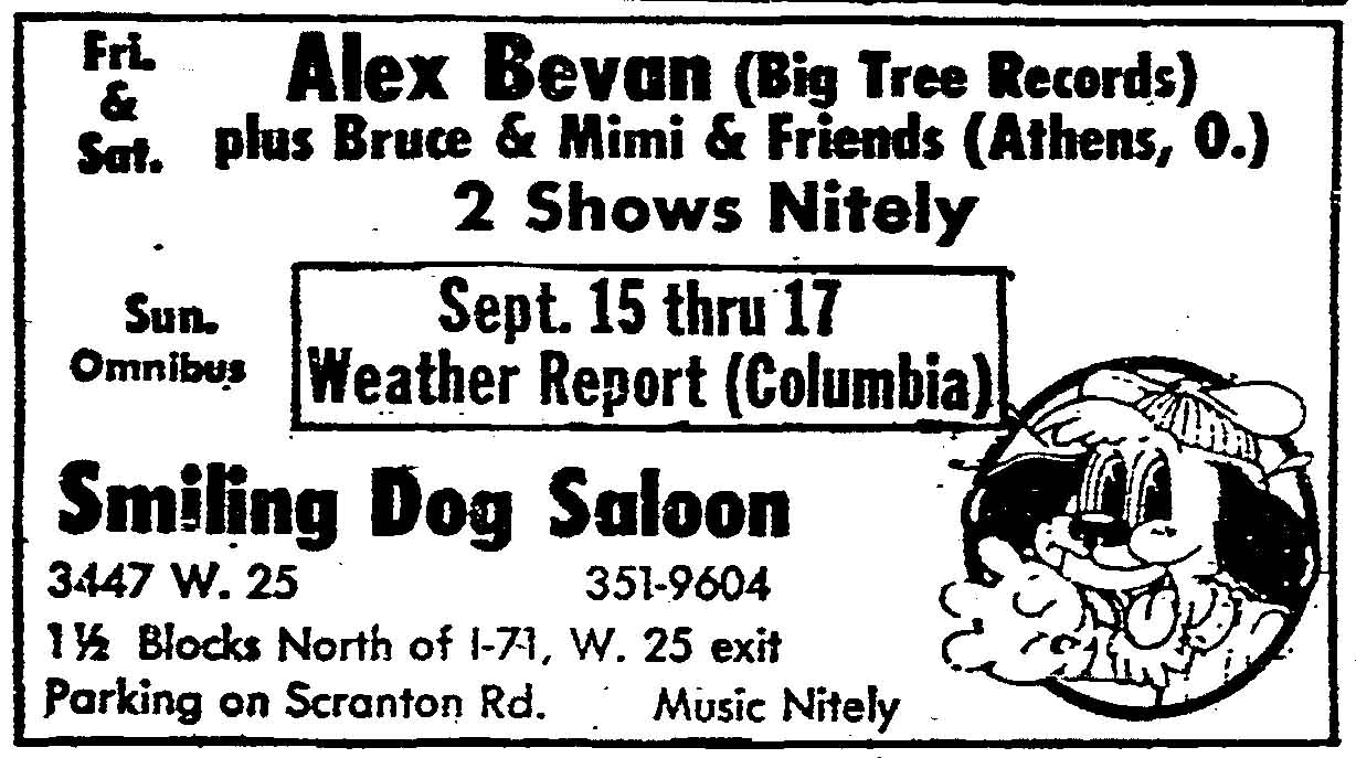 Smiling Dog Saloon | The Weather Report Annotated Discography